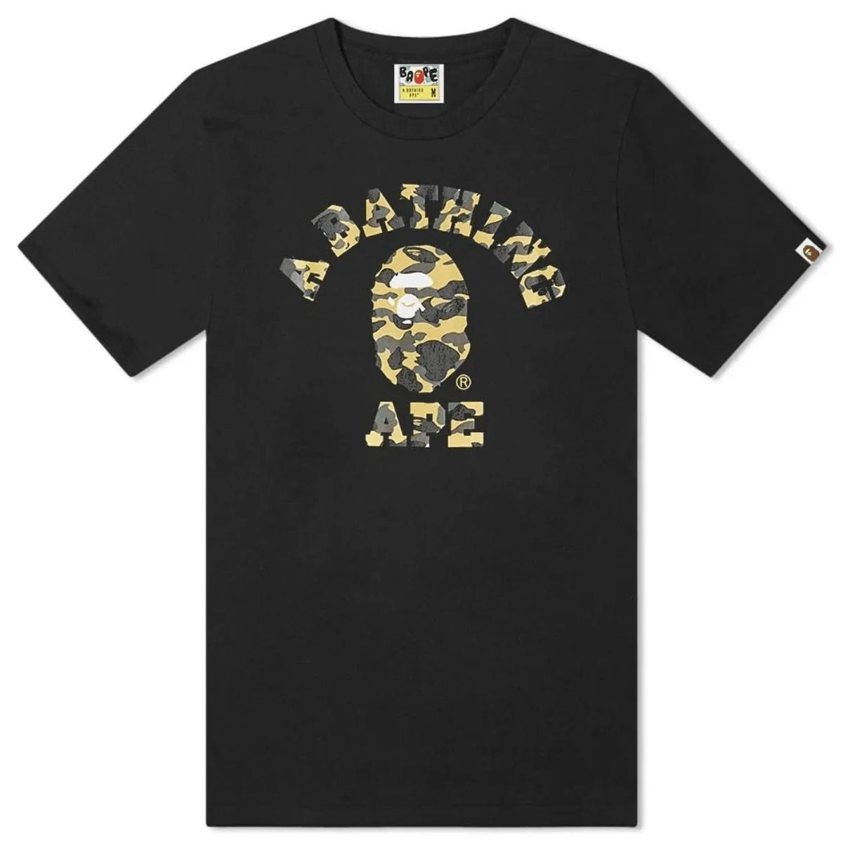 BAPE Colors College Tee Black Yellow Camo – SneakerDefinition